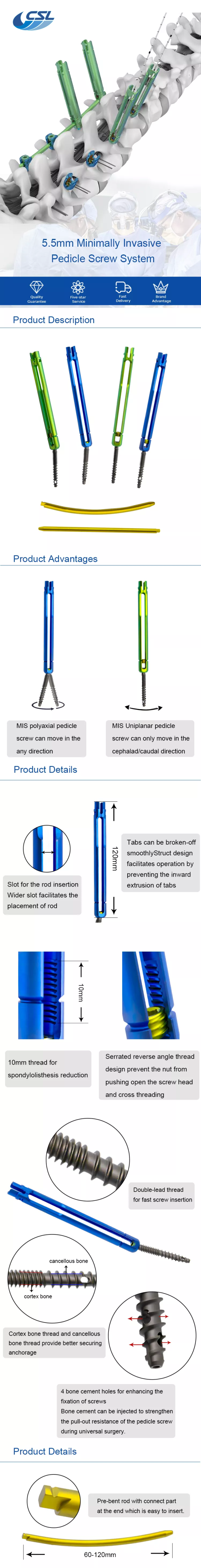 5.5 Minimally Invasive Pedical Screw – Credible Solutions Pvt Ltd